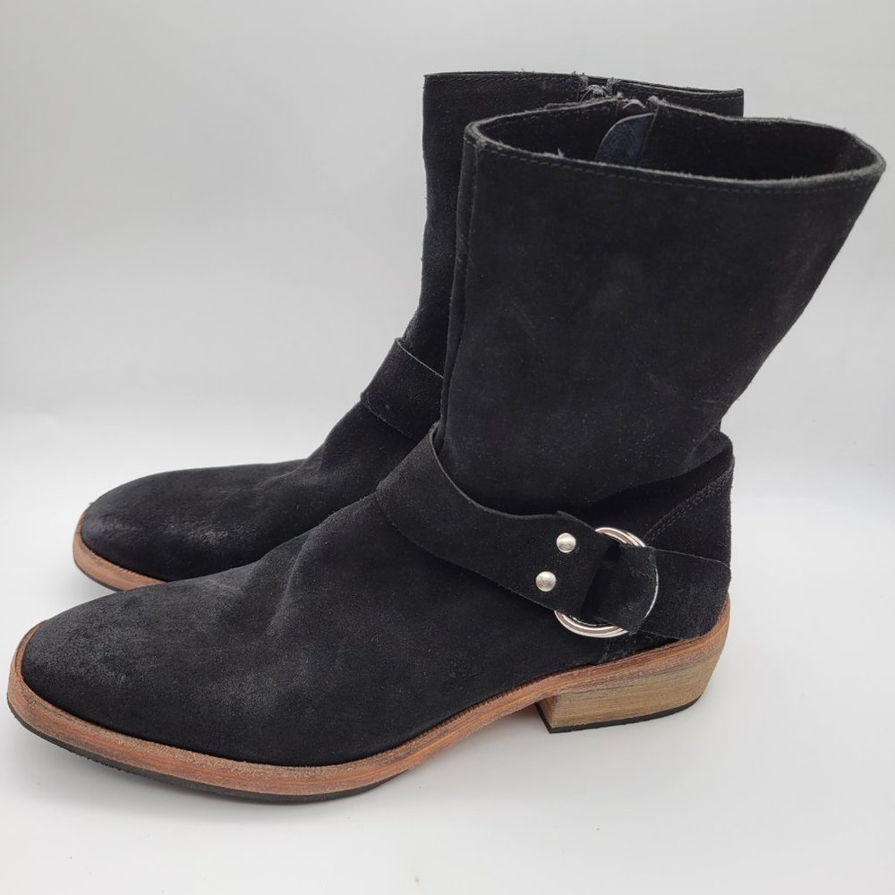 Free People Vienna Distressed Suede Boot - Gem